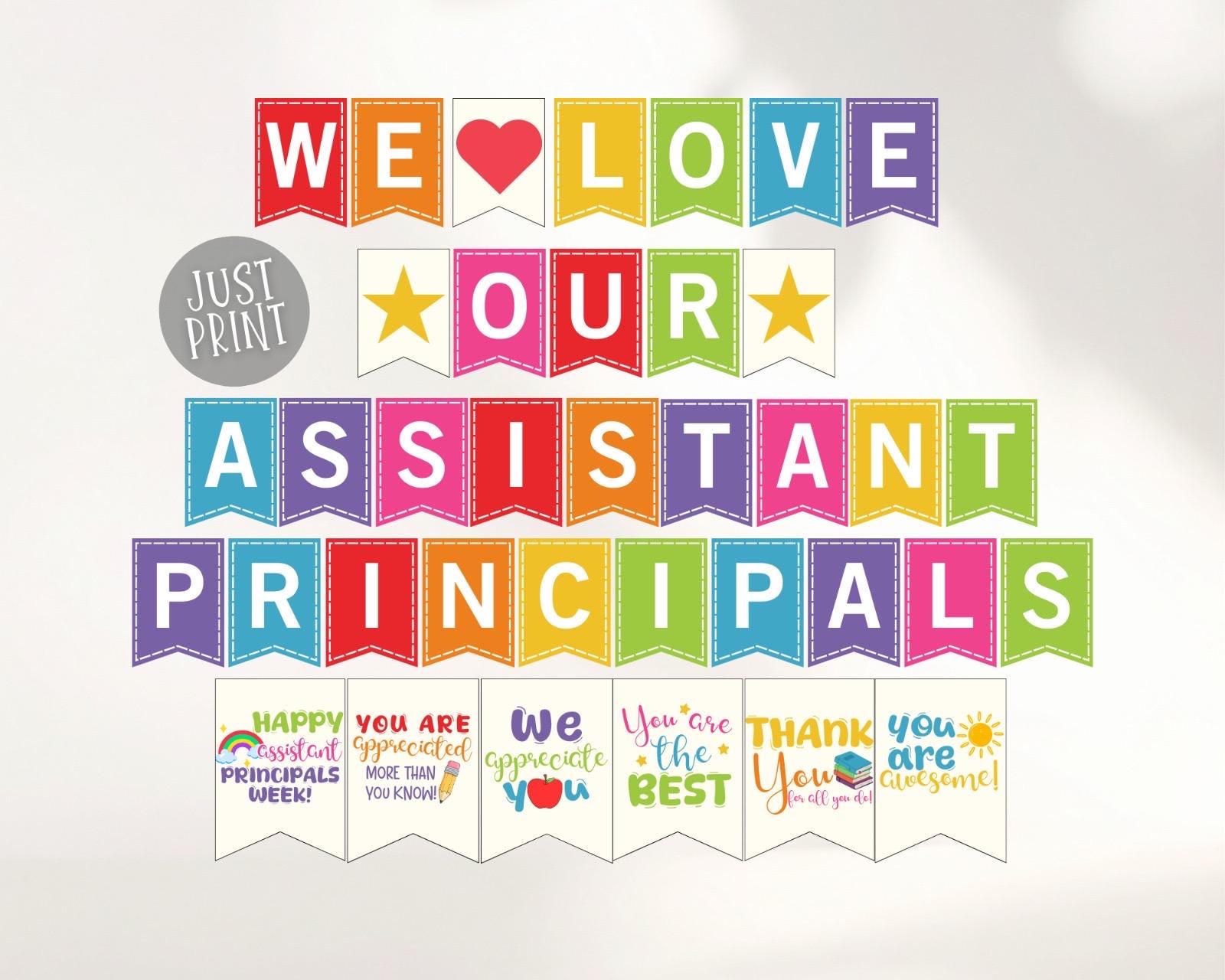 Assistant Principals Week Banner: Appreciation Decor (digital Download ...