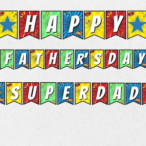 Super Dad Banner Printable, Father's Day Banner, Superdad Banner ...
