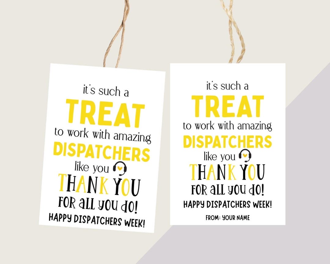 911 Dispatcher Gift Tag, Dispatcher Week Gift Tag, Dispatcher ...