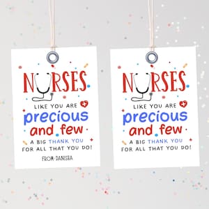 Happy Nurse Week Printable Gift Tags: Thank You Tags (PDF) - Etsy