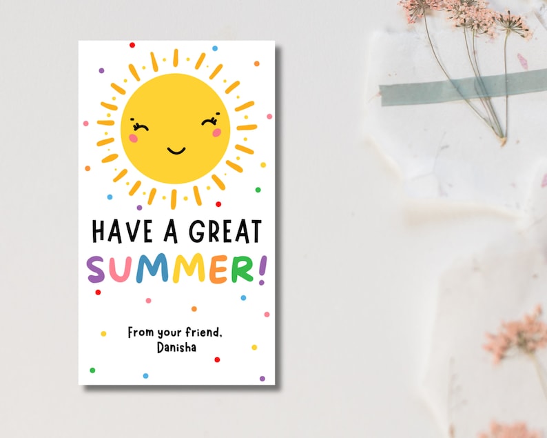 Editable Hope You Have a Great Summer Tag Teacher Appreciation Tags End ...