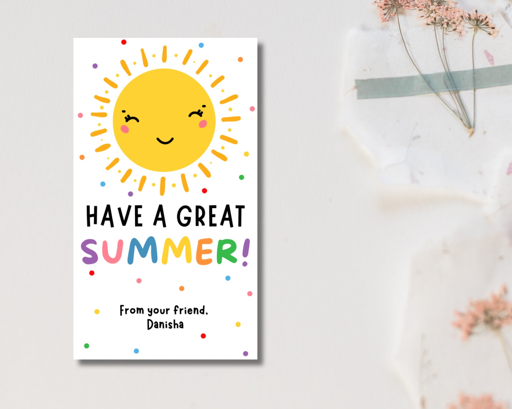 Editable Hope You Have a Great Summer Tag Teacher Appreciation Tags End ...