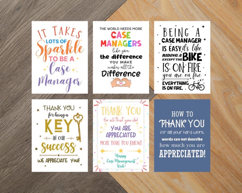 Case Management Week Printable Signs: Case Manager Appreciation Decor ...