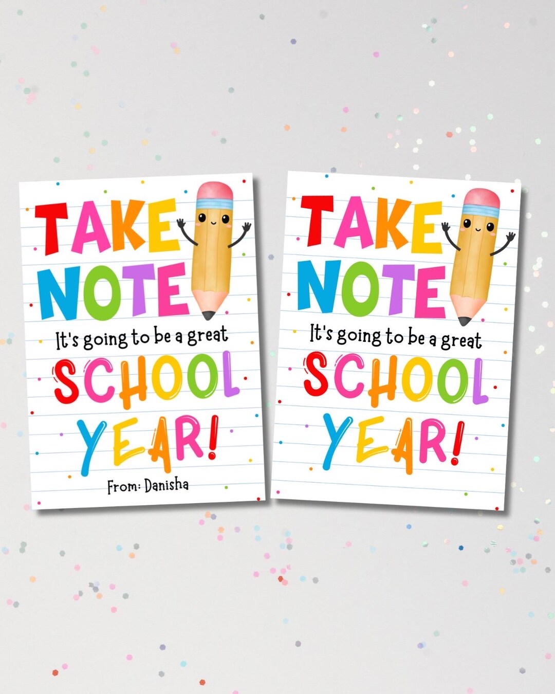 Take Note It's Going to Be A Great School Year Tag, Back to School Take ...