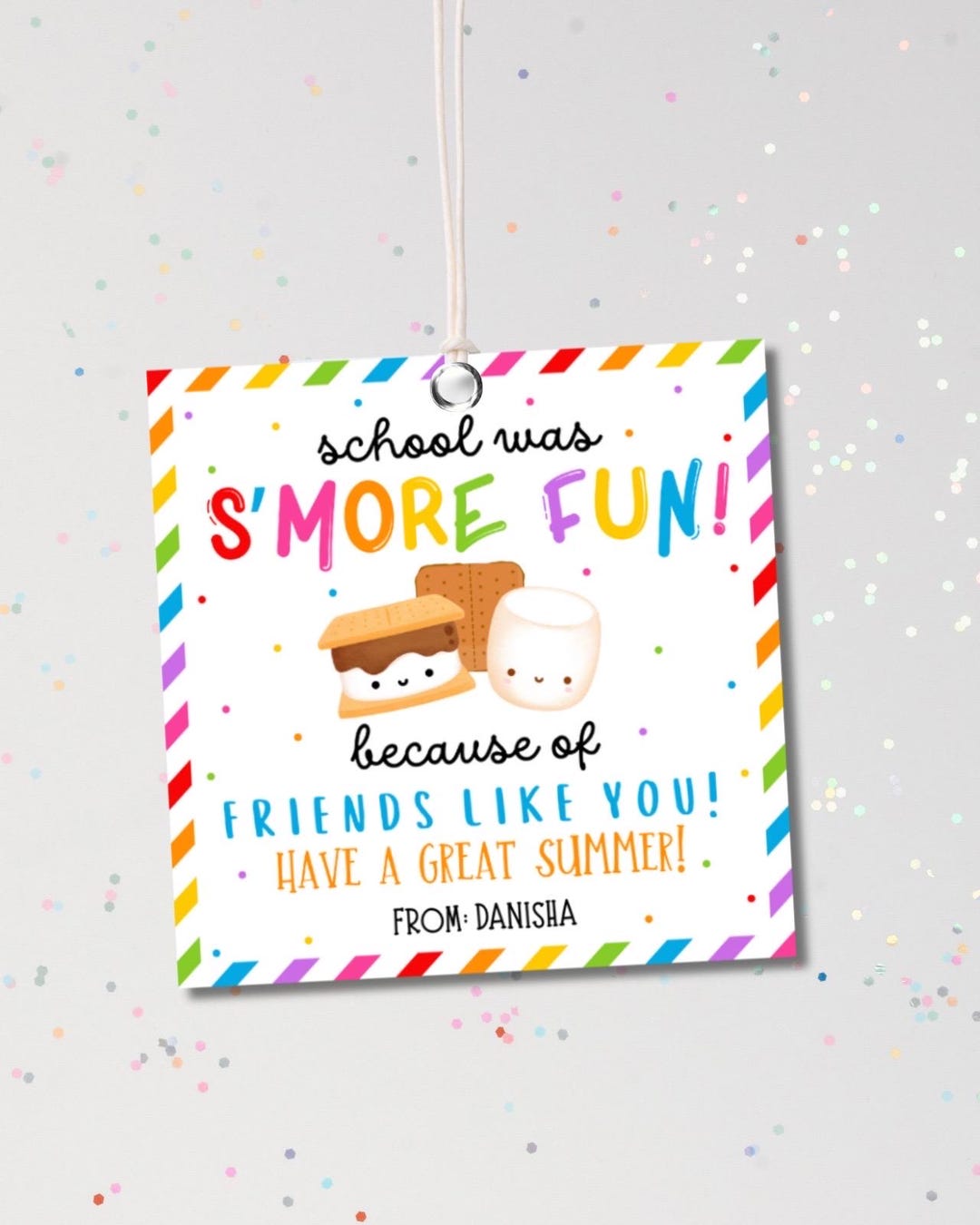 School Was Smore Fun, Last Day of School Tags, Personalized S'mores ...