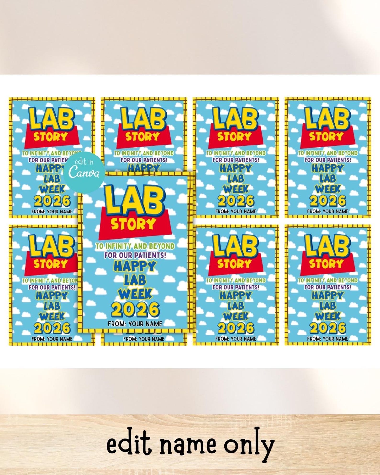 Lab Week 2026 Printable Gift Tags, Lab Story Theme (digital Download ...