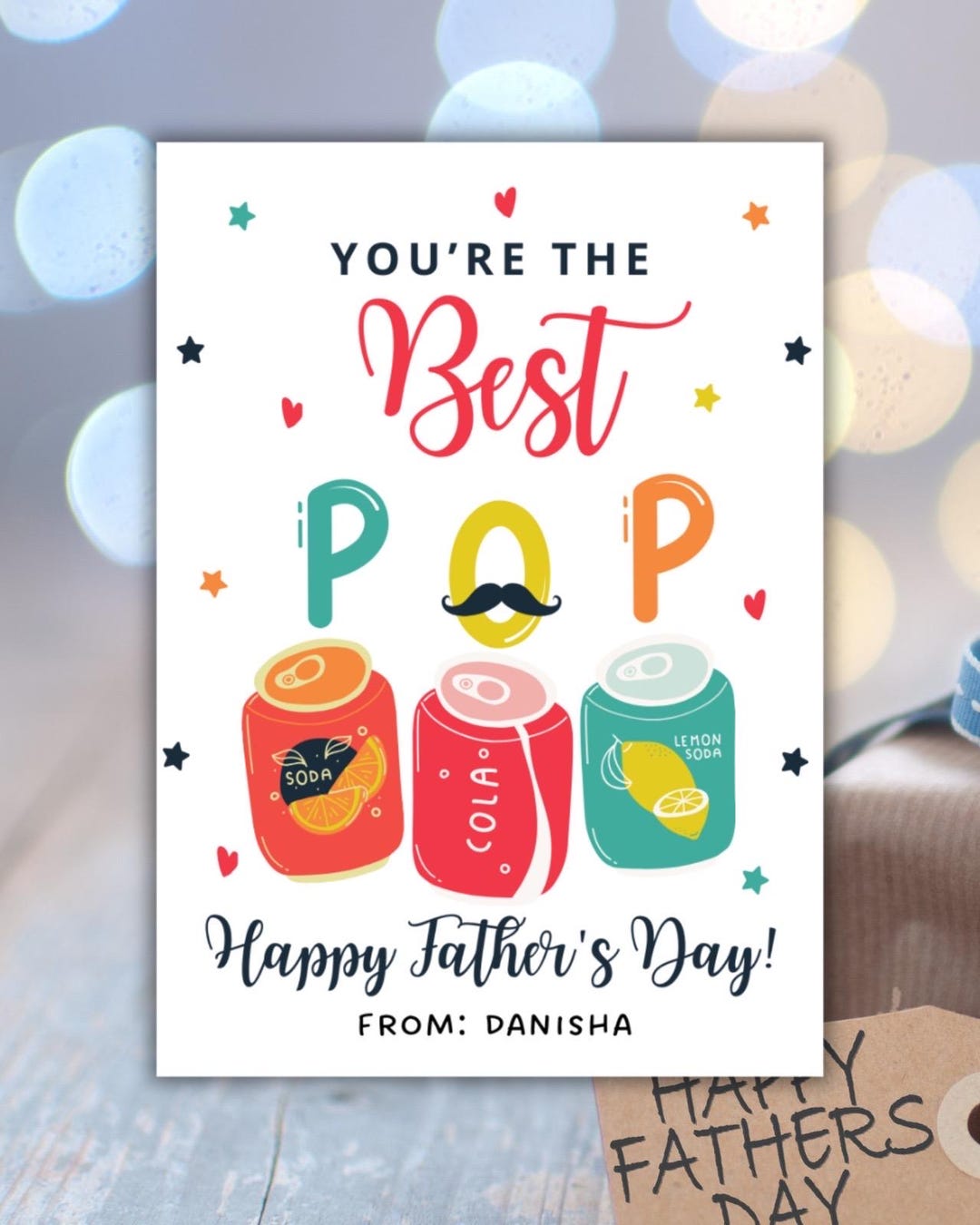 Fathers Day Gift Tag Printable, Fathers Day Treat Tag Dad, You're the ...