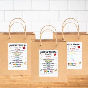 Assistant Principal Survival Kit Tag, School Principal Day Thank You ...