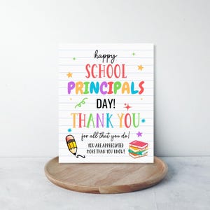 Principal Appreciation Sign Printable: School Principal Thank You Gift ...