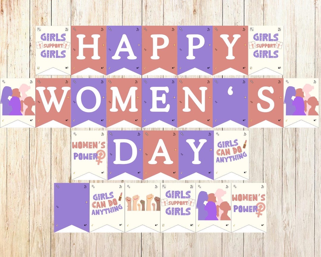 Women's Day Banner Printable, International Women's Day Banner, Women's ...