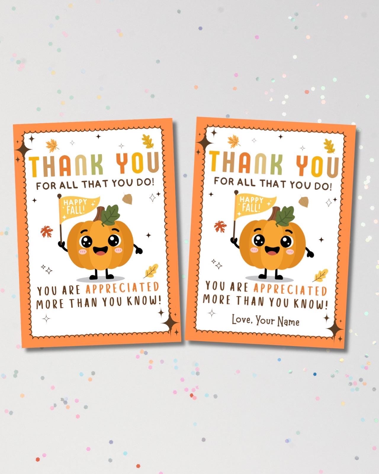 Thank You Thanksgiving Tag, Fall Thanksgiving Tag, You Are Appreciated ...