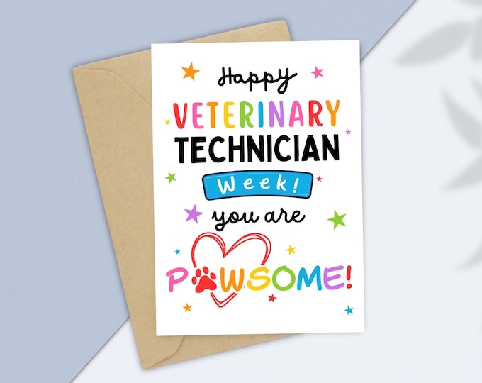Vet Tech Week Cards (8 DIGITAL 4x5.25 Postcards) - Etsy Canada