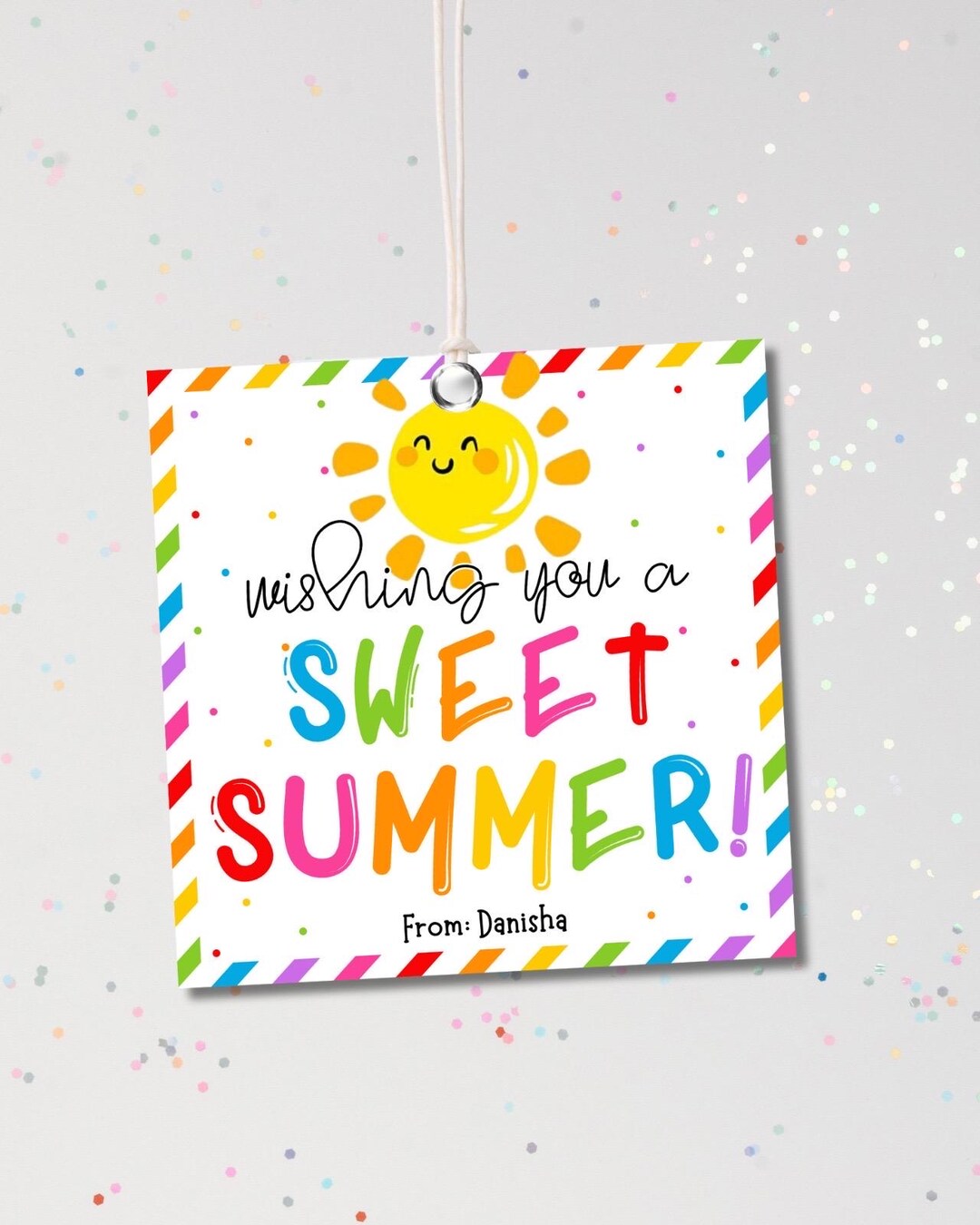 Have A Sweet Summer Gift Tag Template, Printable Sprinkles End of ...