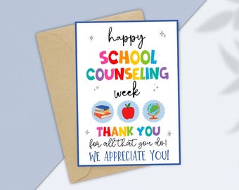 School Counselor Appreciation Card Printable / School Counselor Card ...