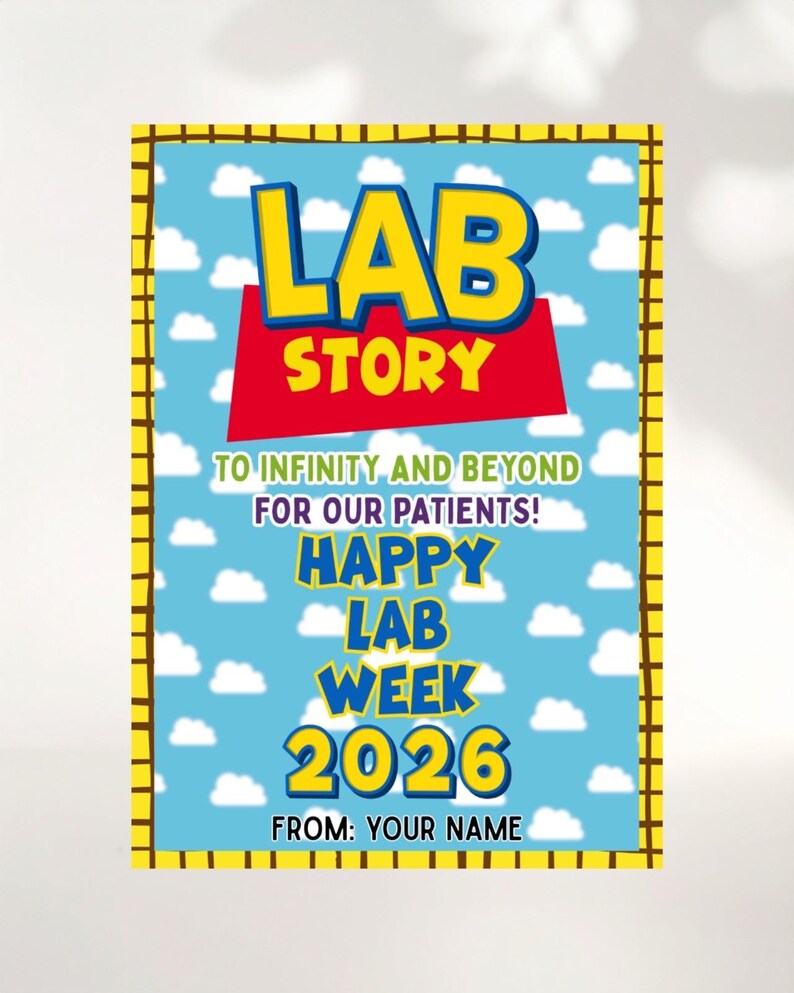 Lab Week 2026 Printable Gift Tags, Lab Story Theme (digital Download ...