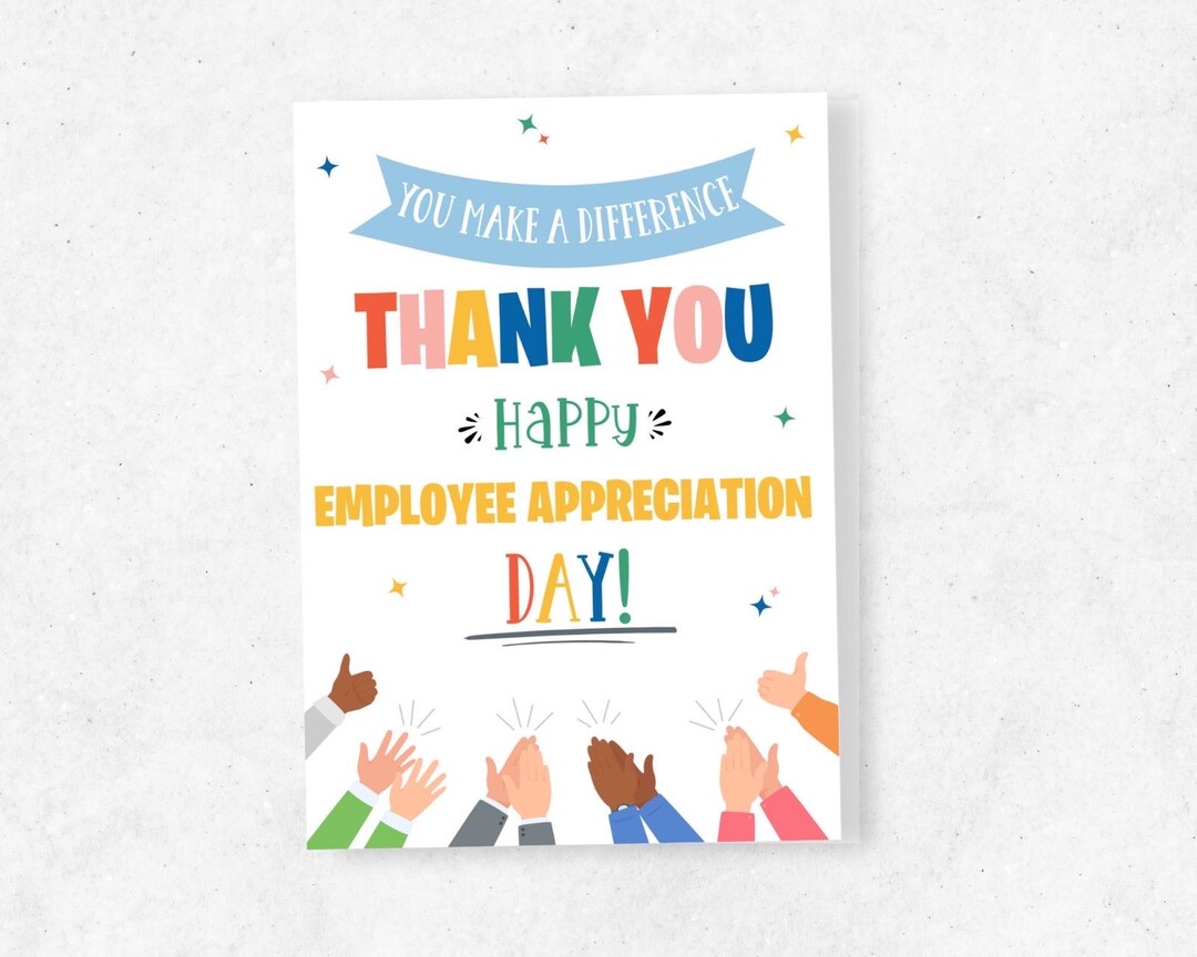 Employee Appreciation Week Gift, Staff Appreciation Card Printable ...