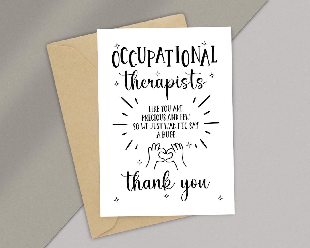 Occupational Therapy Month Thank You Card (PDF) - Etsy