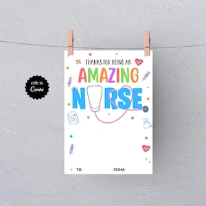 Nurse Gift Card Holder Printable, Nurses Amazing Gift Card, Nurse ...