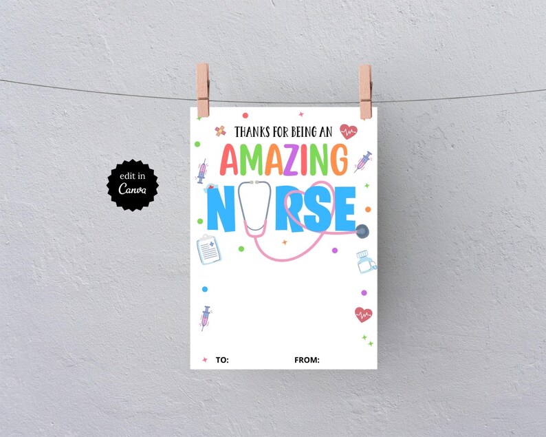 Nurse Gift Card Holder Printable, Nurses Amazing Gift Card, Nurse ...