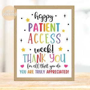 Patient Access Week Posters - Etsy