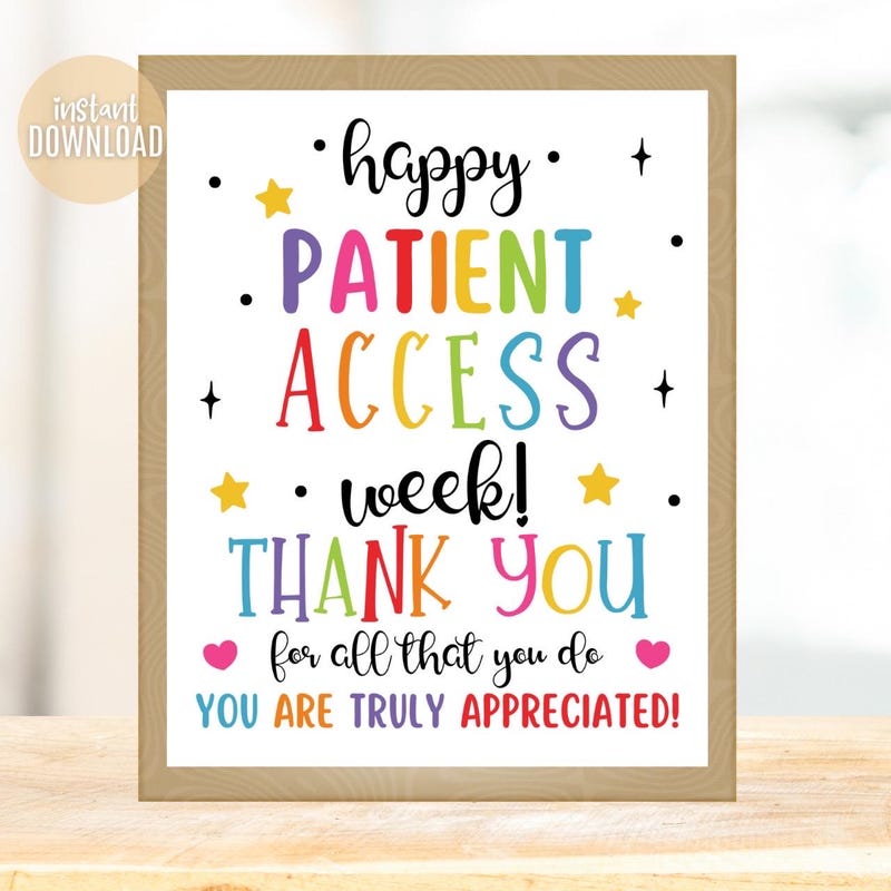 Patient Access Week Posters - Etsy