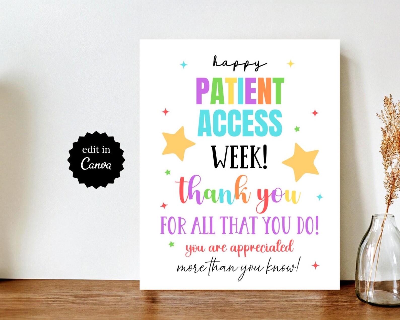 Patient Access Week Sign: Appreciation Poster (digital Download) - Etsy