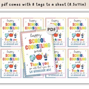 School Counseling Week Printable Banner, Poster, Card, and Gift Tag ...