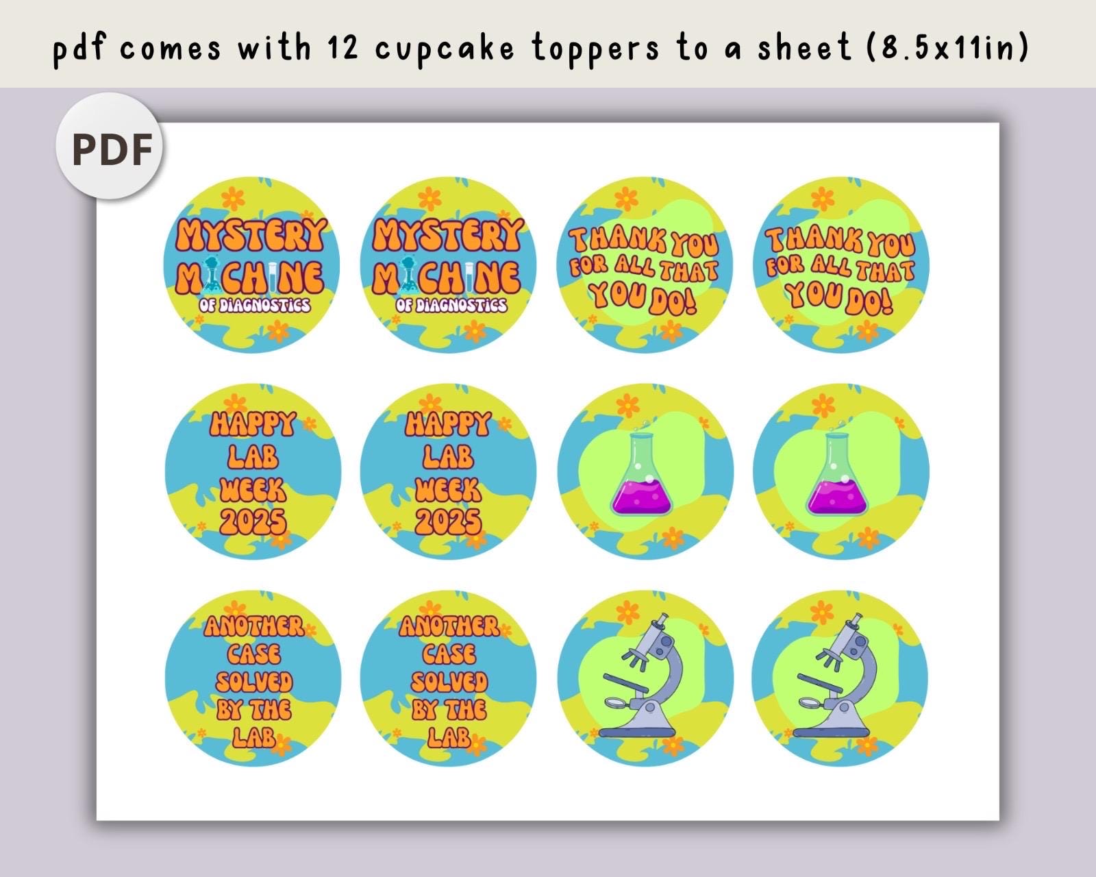 Lab Week 2025 Cupcake Toppers: Medical Lab Theme (digital Download) - Etsy