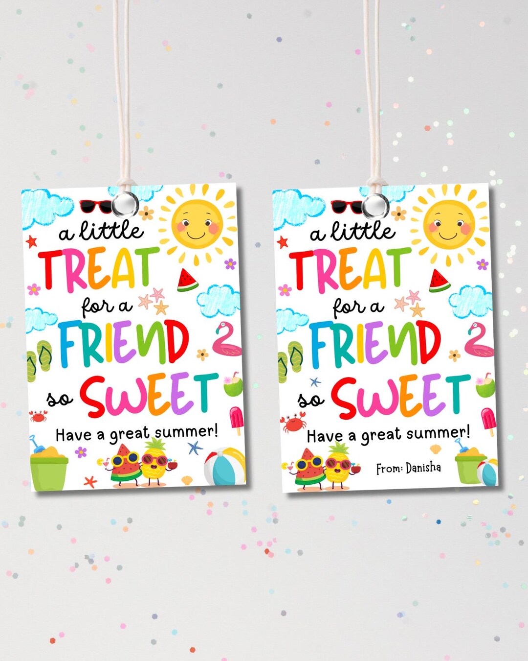 Sweet Treat Gift Tags: End of Year Student Favor (editable Canva ...