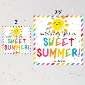 Have A Sweet Summer Gift Tag Template, Printable Sprinkles End of ...