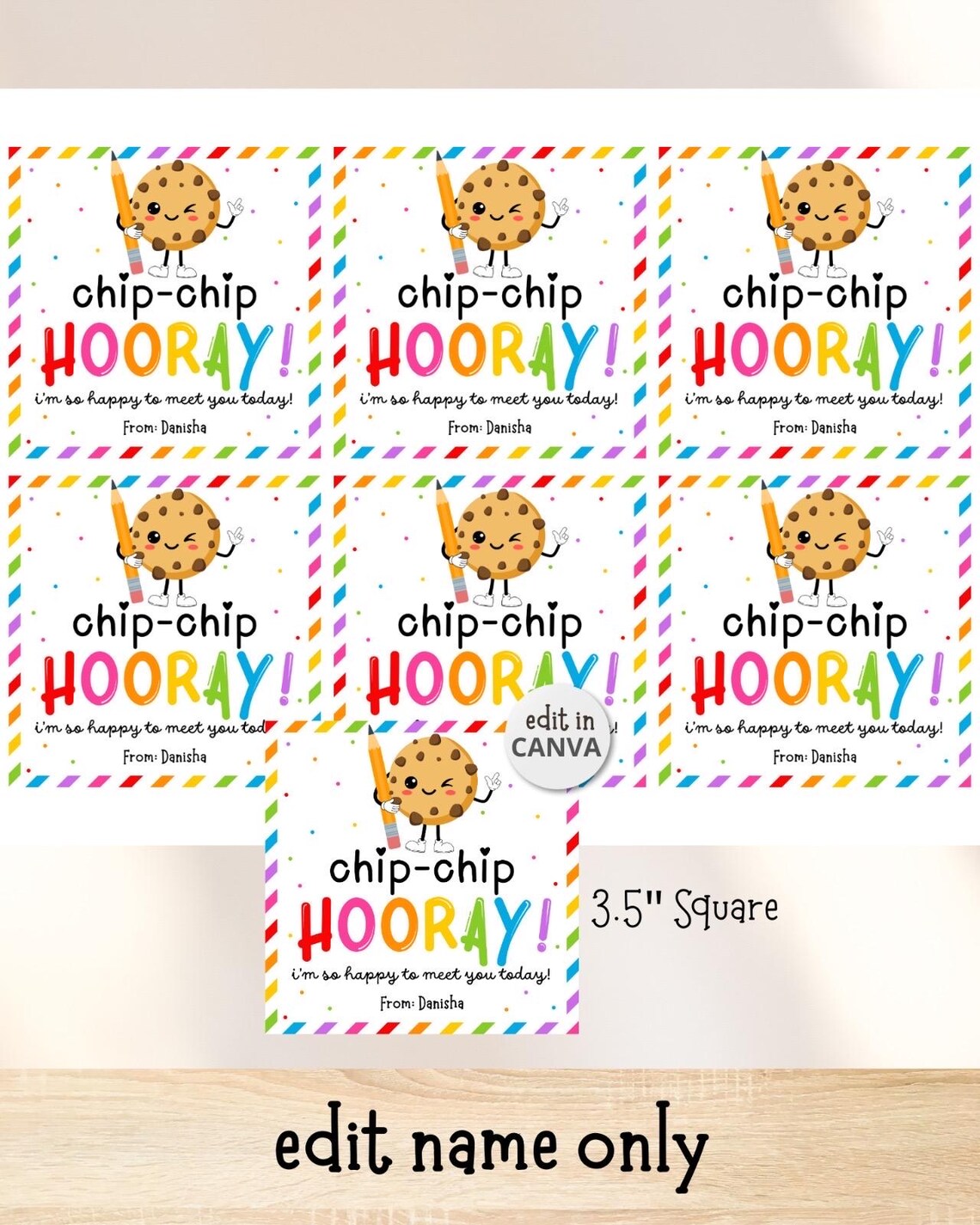 Chip Chip Hooray I'm so Happy to Meet You Today Gift for Back to School ...