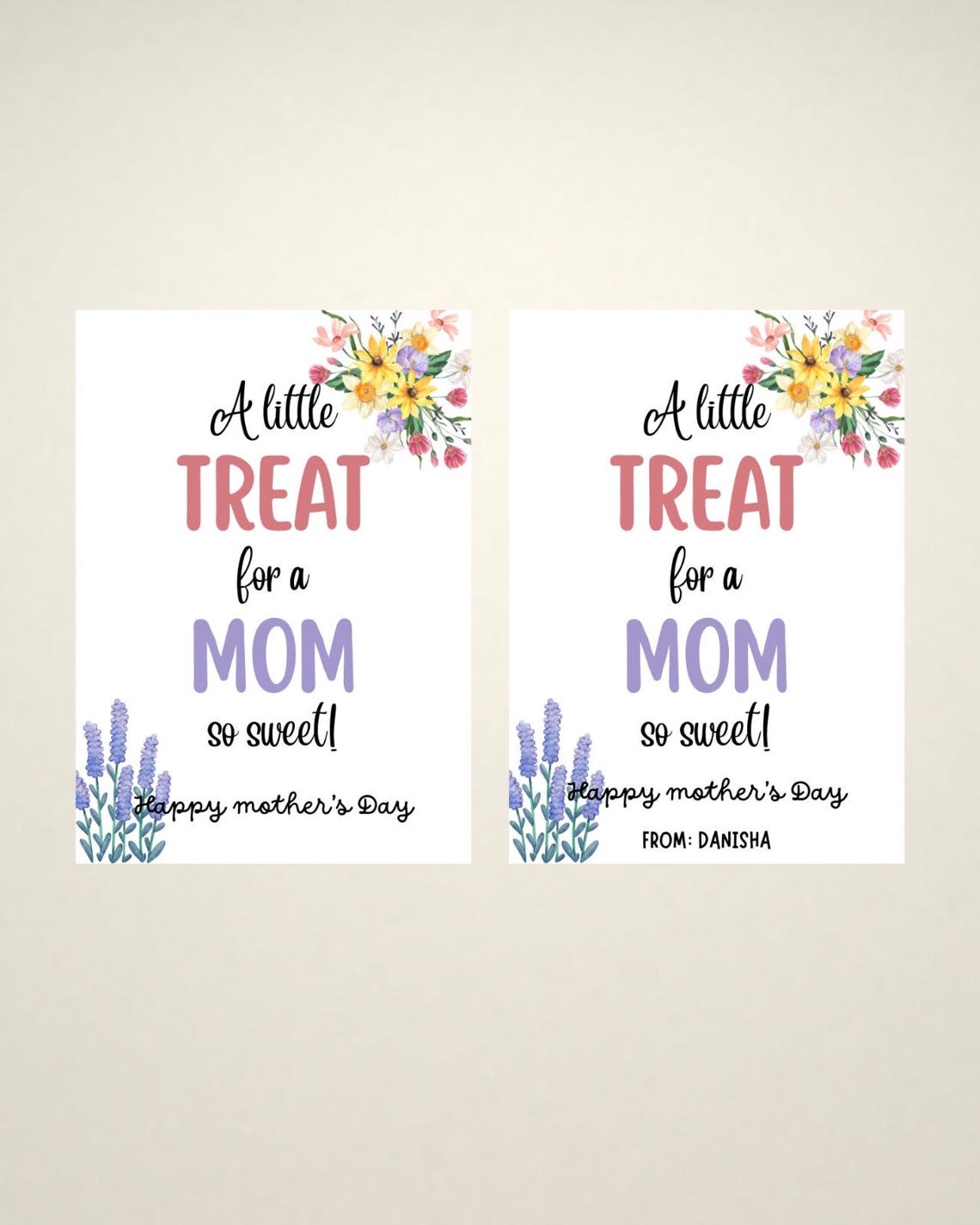 Mothers Day Gift Tags Printable, Mothers Day Flowers Tag, Mother's Day ...