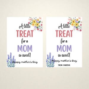 Mothers Day Gift Tags Printable, Mothers Day Flowers Tag, Mother's Day ...