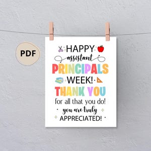 Assistant Principals Week Signs Printable, National Assistant ...