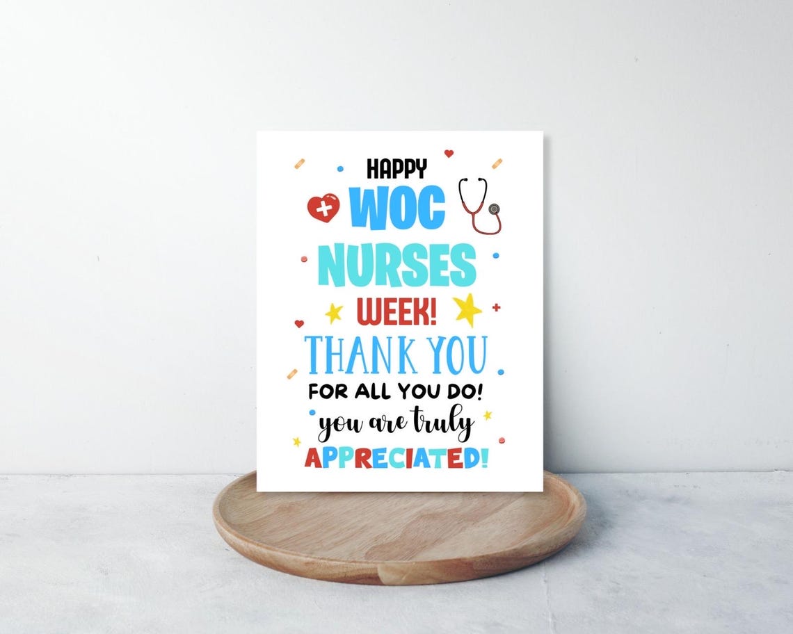 WOC Nurse Week Printable Poster: Nurse Appreciation Gift (digital ...