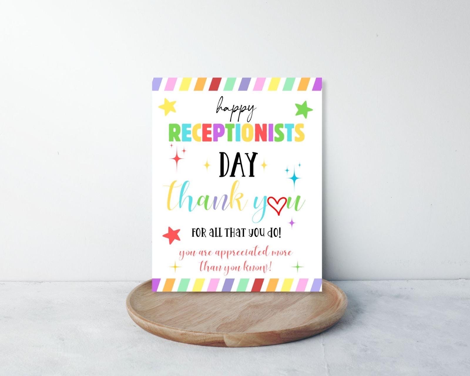 Receptionists Day Sign: Office Staff Appreciation Gift (instant ...