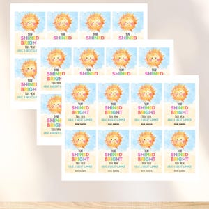 You Shined Bright This Year Tag End of the Year Tag Classroom Tags ...