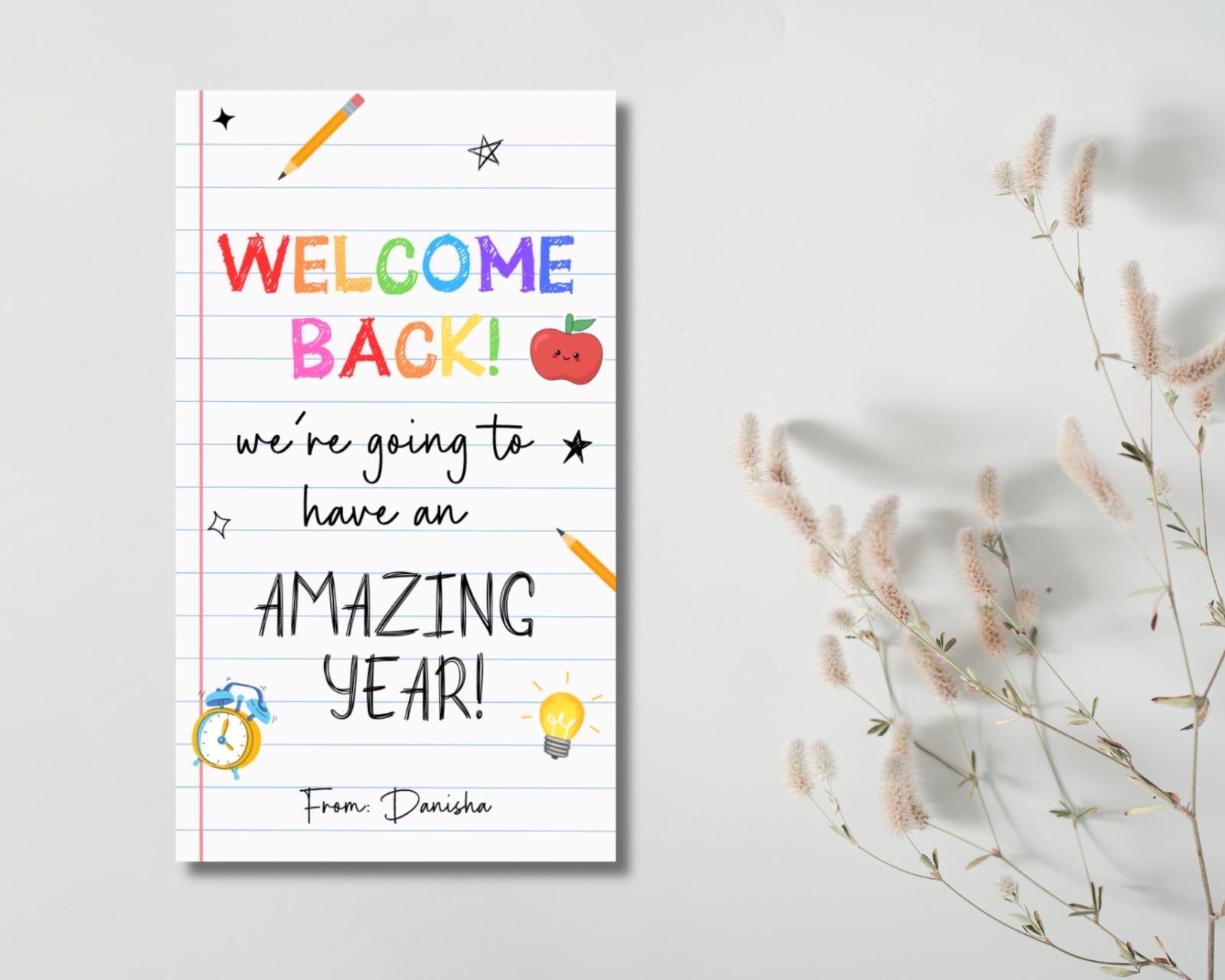 Welcome Back We Are Going to Have an Amazing Year Tag, Printable First ...
