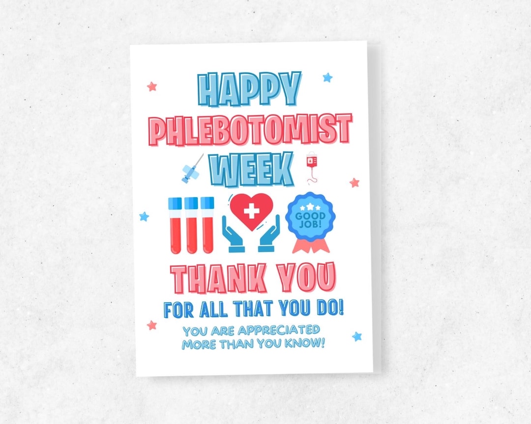 Phlebotomist Gift, Phlebotomist Week Sign Printable, Phlebotomy Week ...
