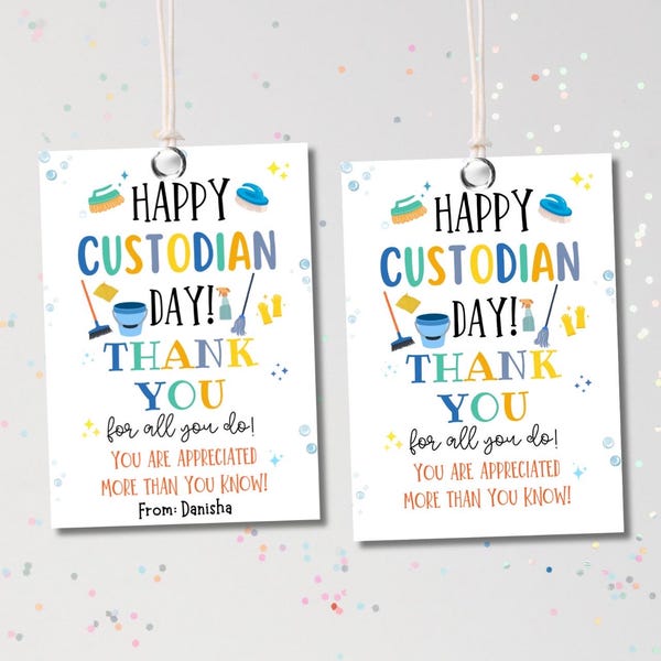 Custodian Appreciation Card - Etsy