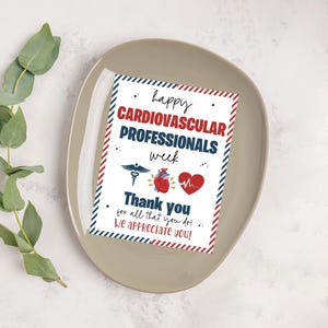 Cardiovascular Professionals Week Sign: Editable Poster (digital ...