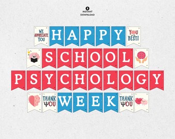 School Psychology Appreciation Week Banner, PTA PTO School Psychologist ...