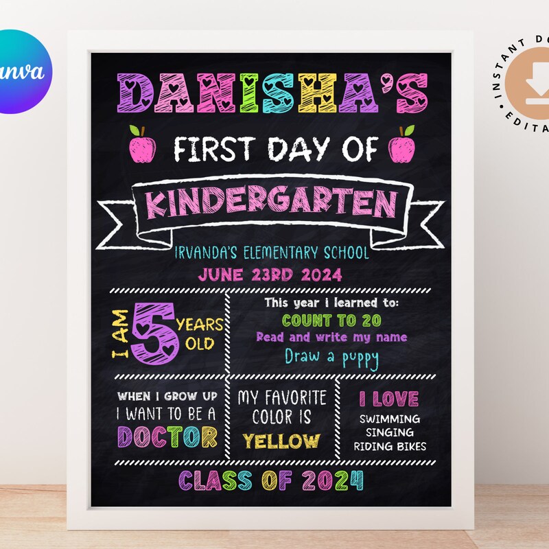Chalkboard Printable - Etsy