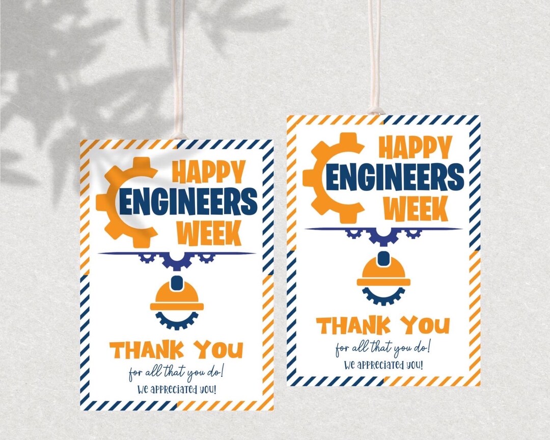 Printable Engineers Week Gift Tags Printable / Engineer Week Gifts ...