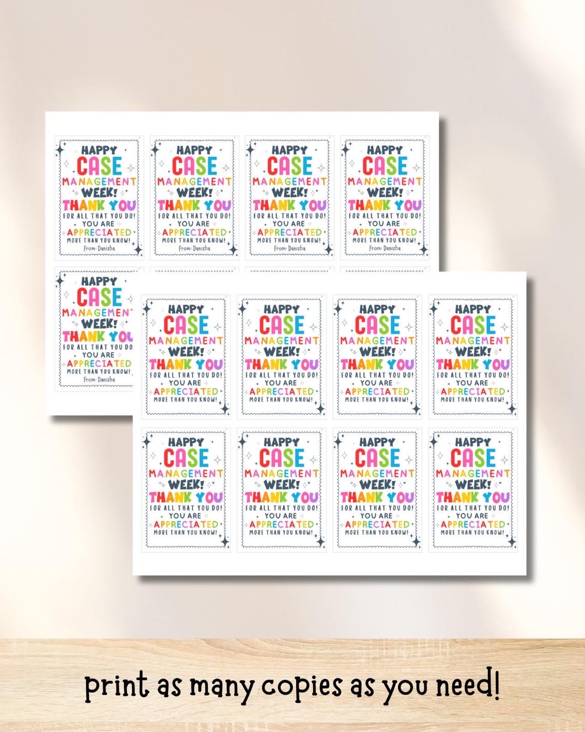Happy Case Management Week Gift Tags Printable, Case Management Week ...