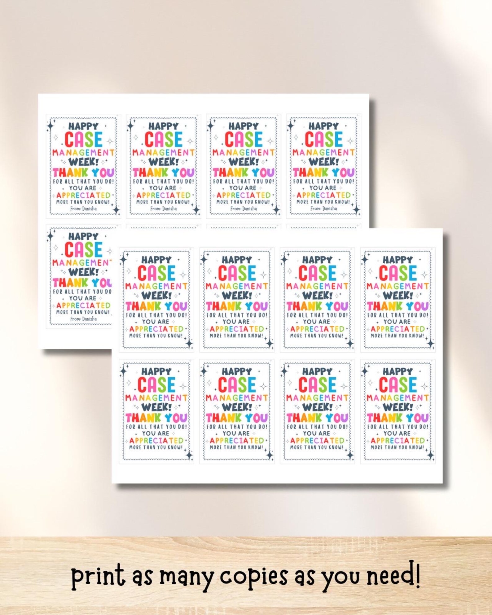 Happy Case Management Week Gift Tags Printable, Case Management Week ...