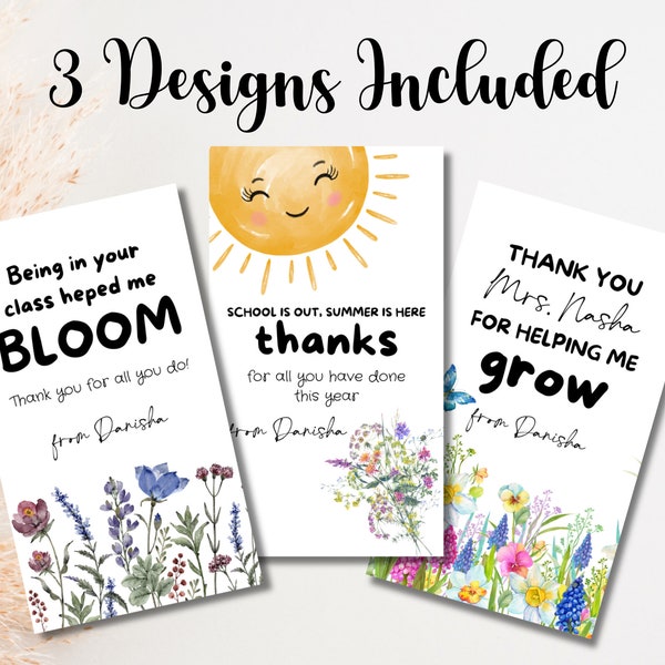 Summer Teacher Appreciation Gift Tag Template, Printable Your Turn to ...