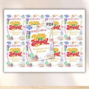 Welcome Back to School It's Going to Be a Great Year Tag, Printable ...
