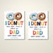 Father's Day Donut Gift Tag Template: Editable Favor Tag (instant ...