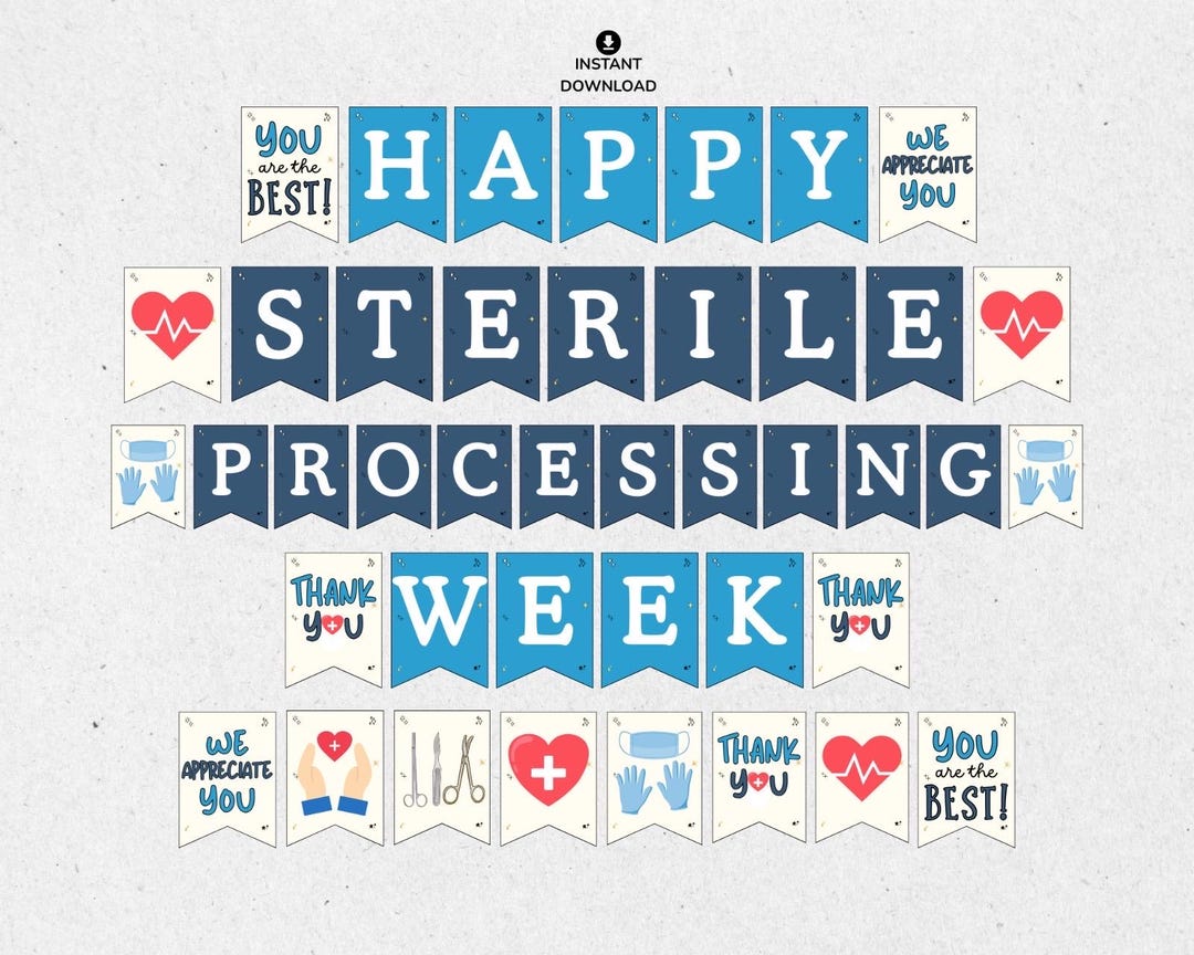 Sterile Processing Week Printable Sign, SPD Week, Central Service Week ...